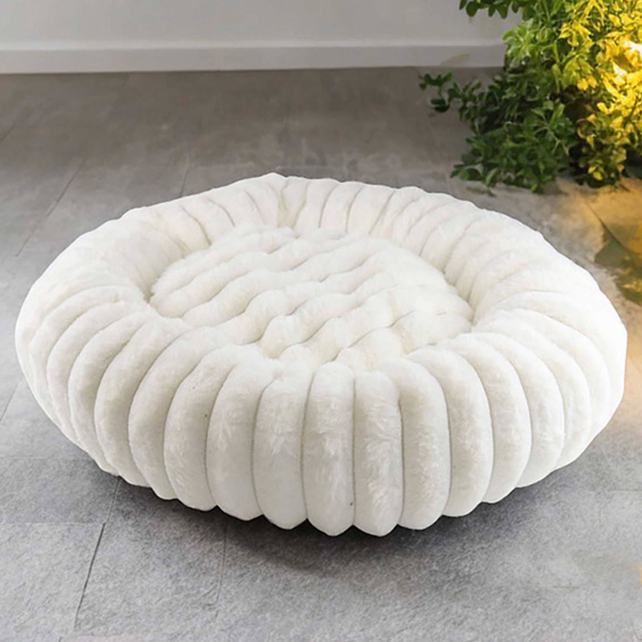 Calming Donut Dog Bed Anti-Anxiety, Self Warming, Cozy Soft Plush Round Pet Bed, Ideal for Both ...
