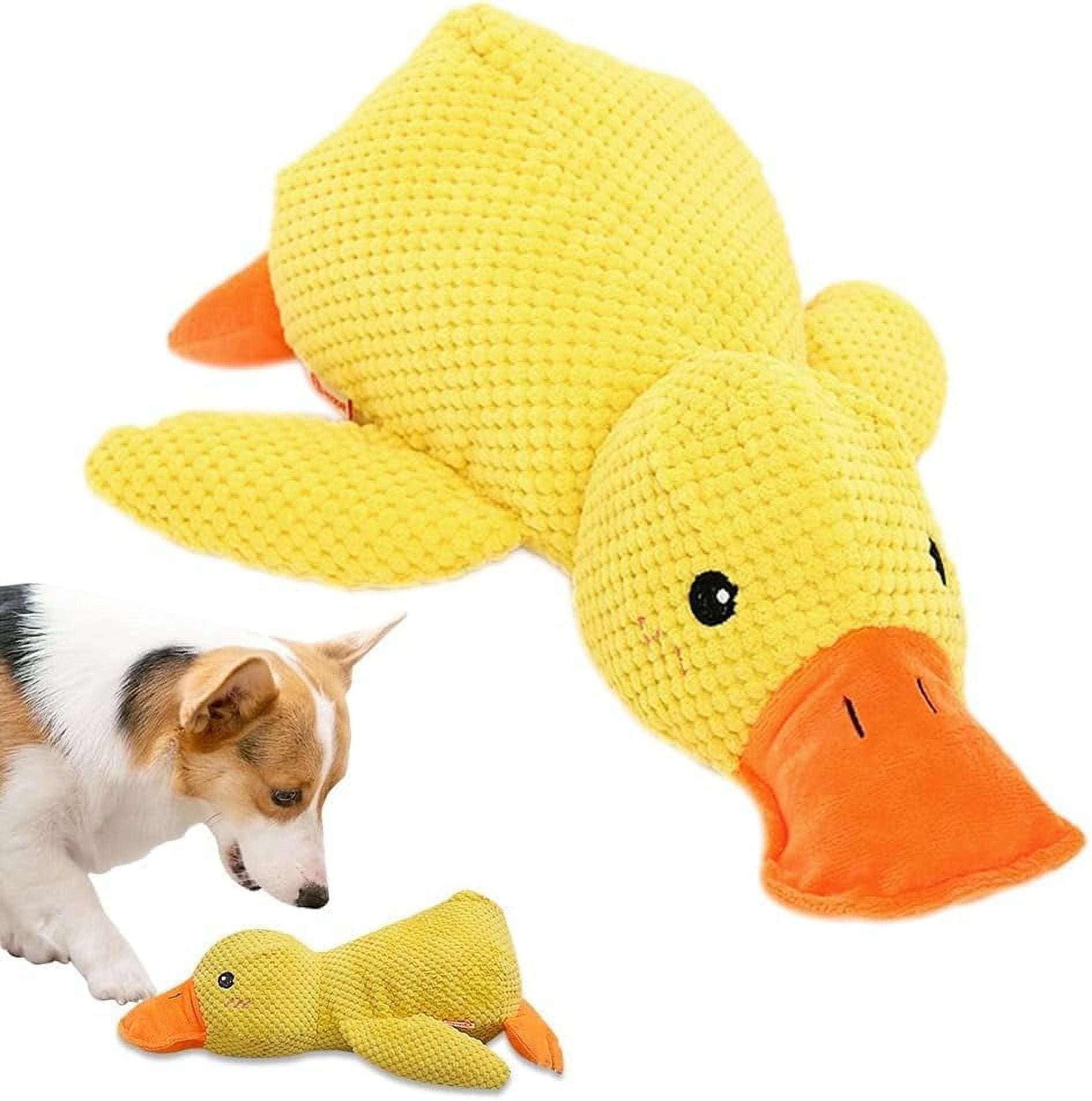 Calming Duck Dog Toy, The Mellow Dog Calming Duck Toy: Quack-Quack Sound Plush Duck for ...