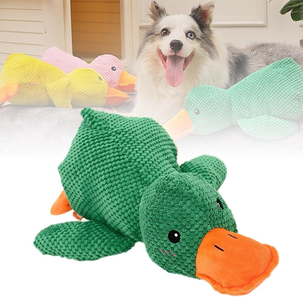Calming Duck Dog Toy for Aggressive Chewers Resistant Squeaky Dog Toy ...
