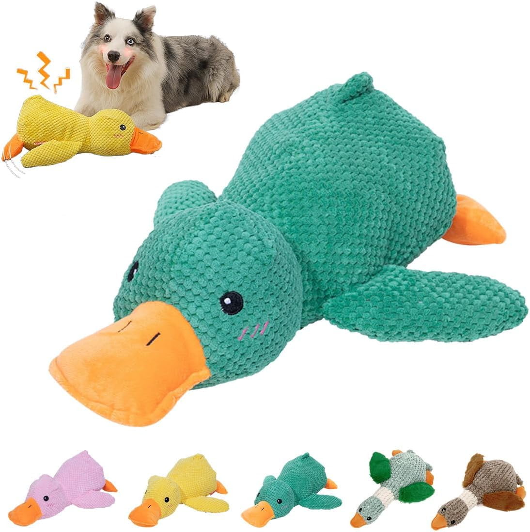 The Mellow Dog Calming Duck, The Mellow Dog Duck Toy, Zentric Quack-Quack Duck Dog Toy, Quack ...