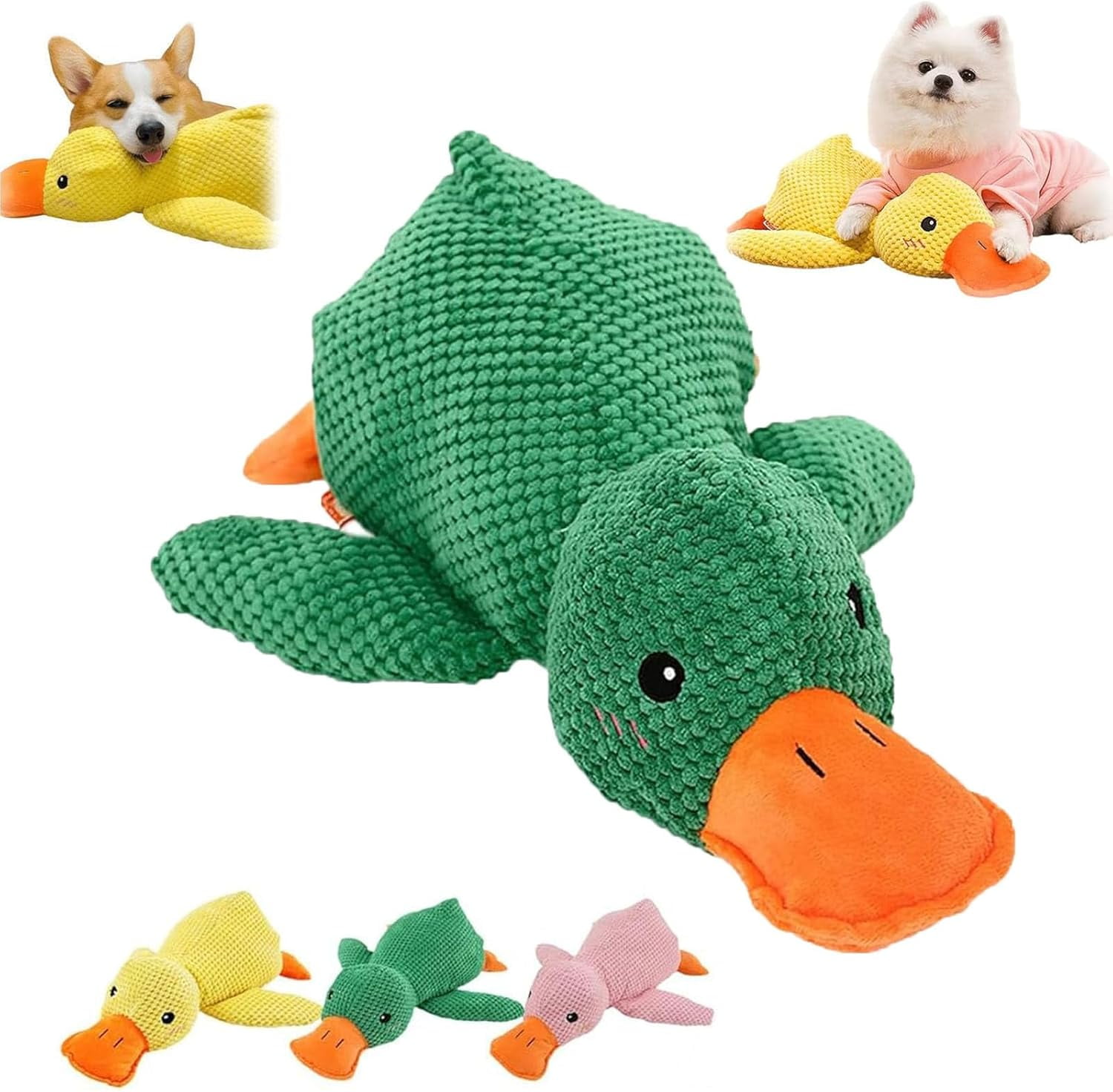Calming Duck Toy,Calming Duck Dog Toy,Cute Quacking Stuffed Duck Dog ...