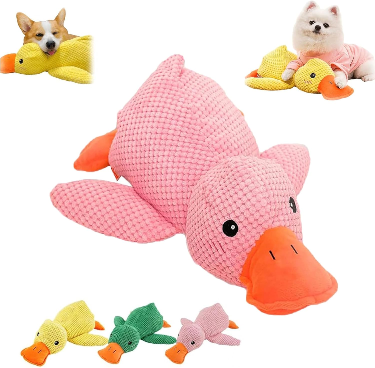 Calming Duck Toy,Calming Duck Dog Toy,Cute Quacking Stuffed Duck Dog ...
