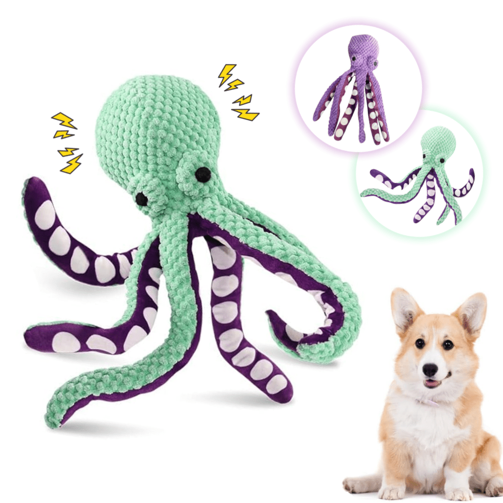 Octopus Dog Toy, Large Squeaky Dog Toys, Plush Dog Toys with Soft ...
