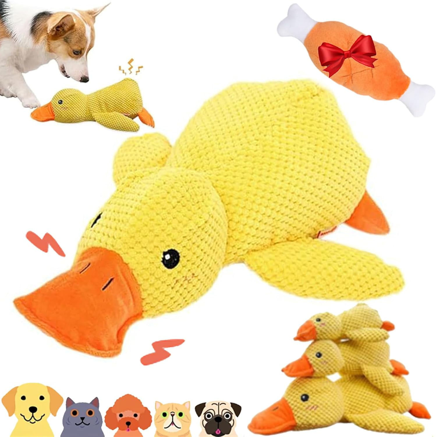 Calming Duck Toy for Dogs, 2025 New Calming Duck Dog Toy for Easter ...