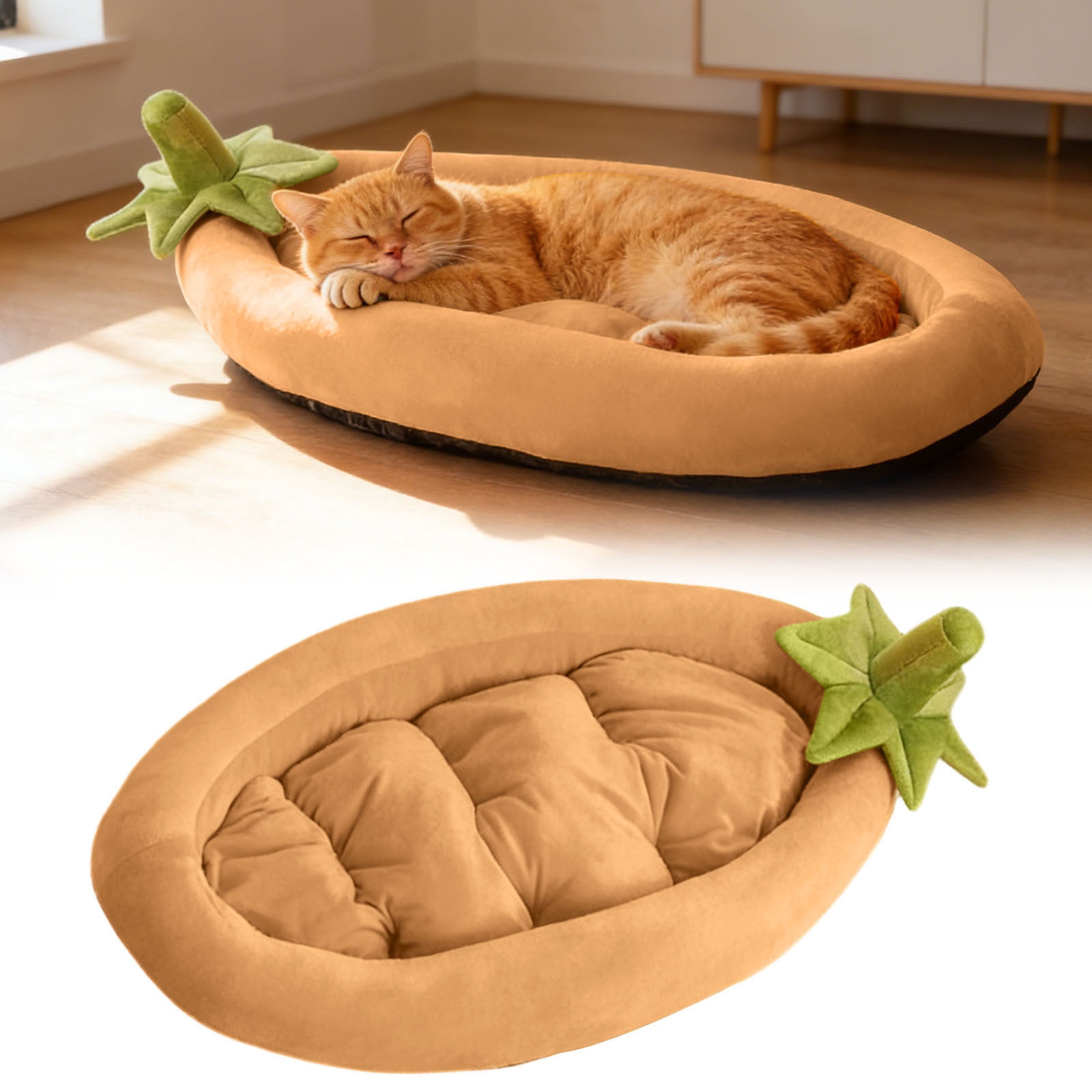 Calming Eggplant Cat Bed Cute Dog Sleeping Cushion with Vegatable ...
