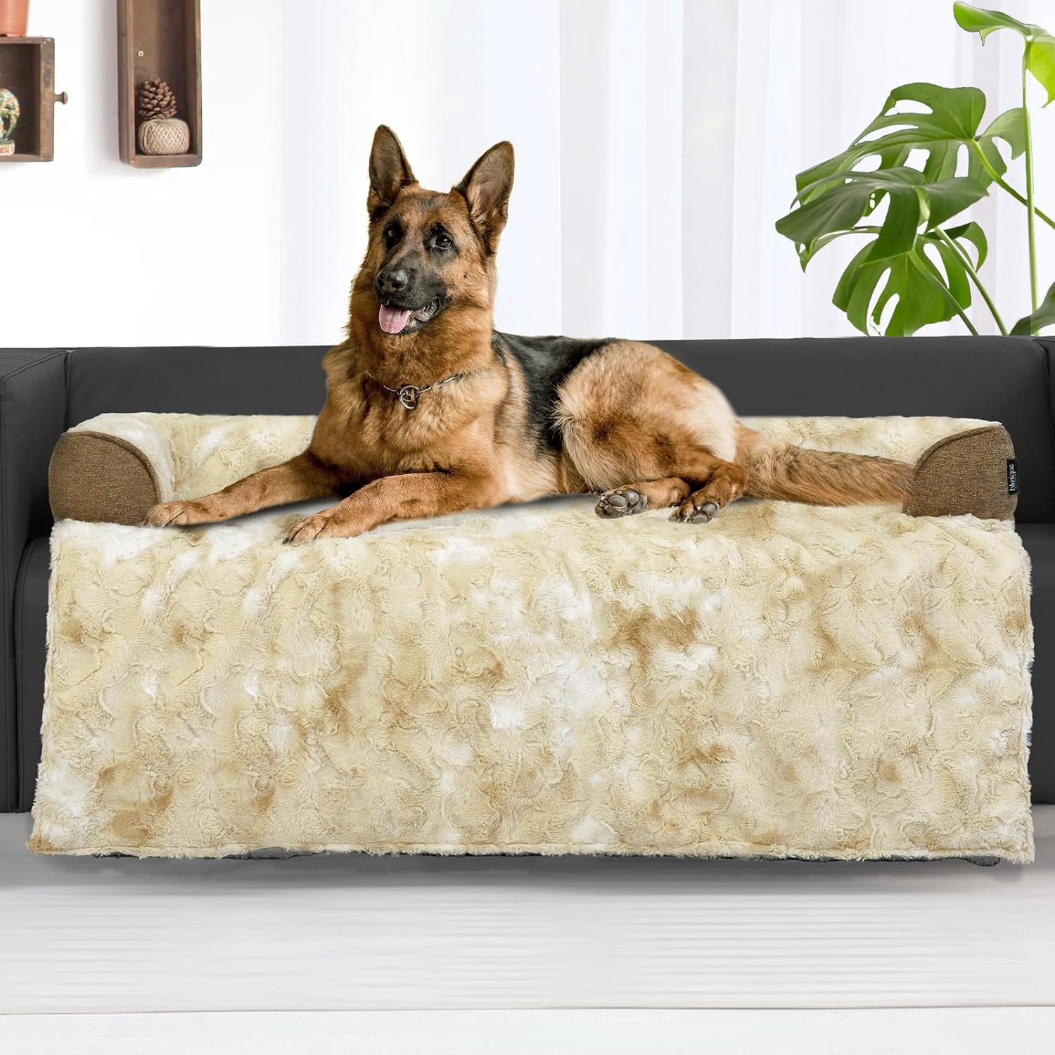 Calming Extra Large Dog Couch Bed, 45 x 37 inch Waterproof Removable ...