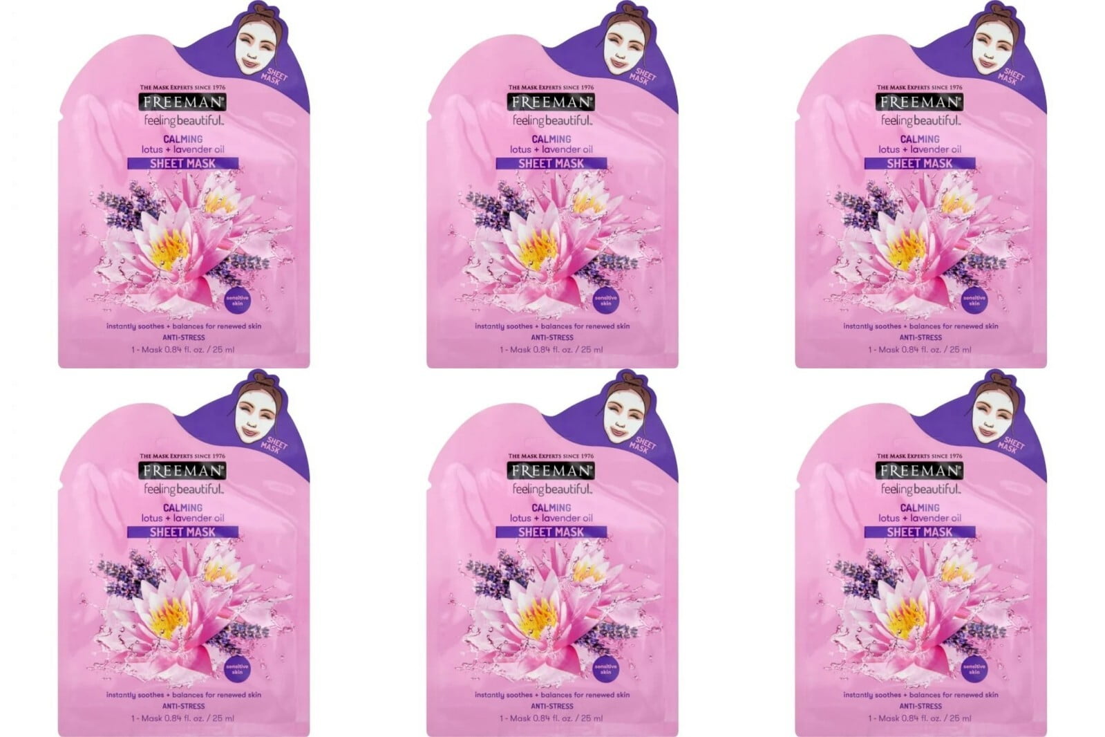 Calming Lotus & Lavender Oil Sheet Mask Feeling Beautiful Freeman anti ...