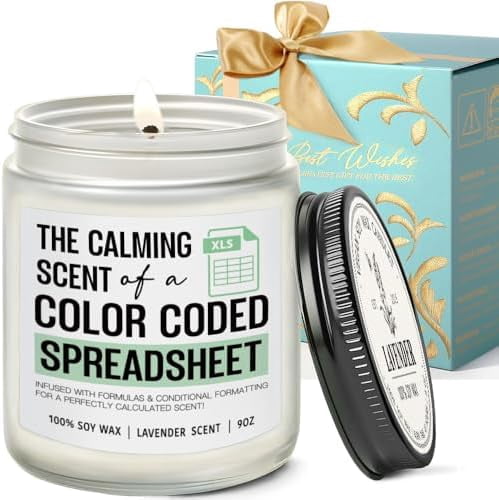 The Calming Scent of a Color Coded Spreadsheet Candle Funny Spreadsheet ...