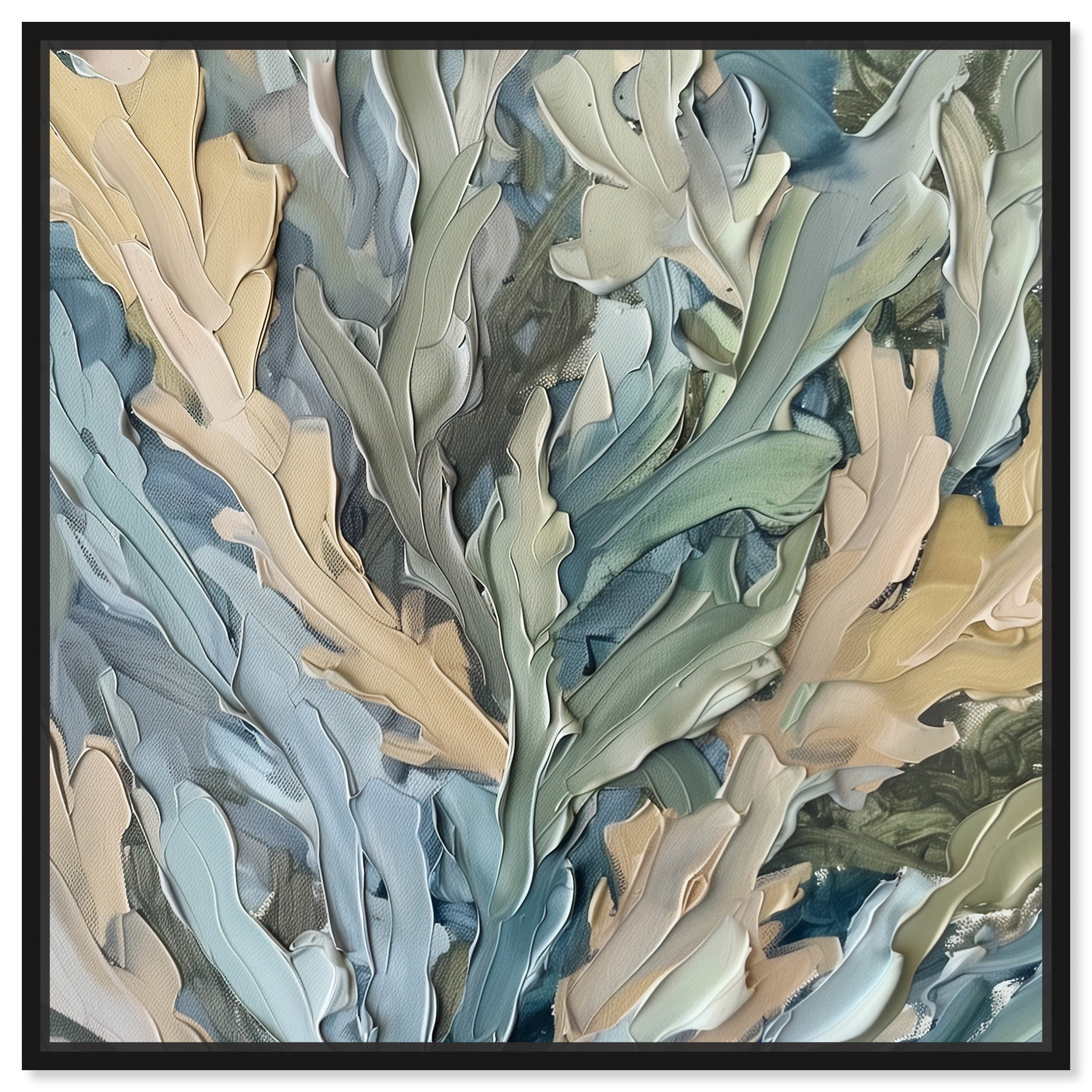 Calming Seaweed Beach Coastal Inspired Canvas Wall Art by Art Remedy ...