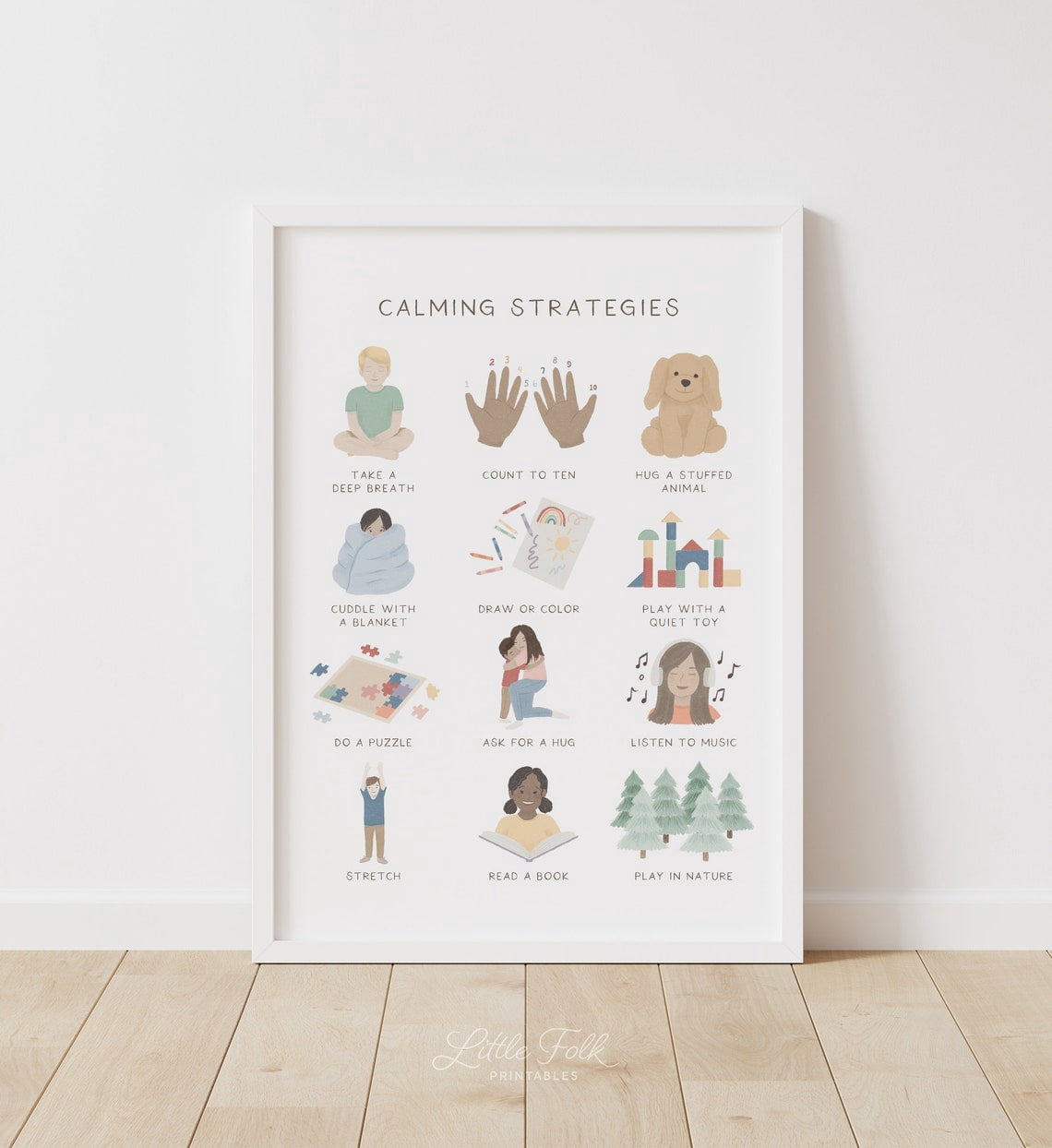 Calming Strategies Poster Techniques Counseling Decorcalm Down Corner ...