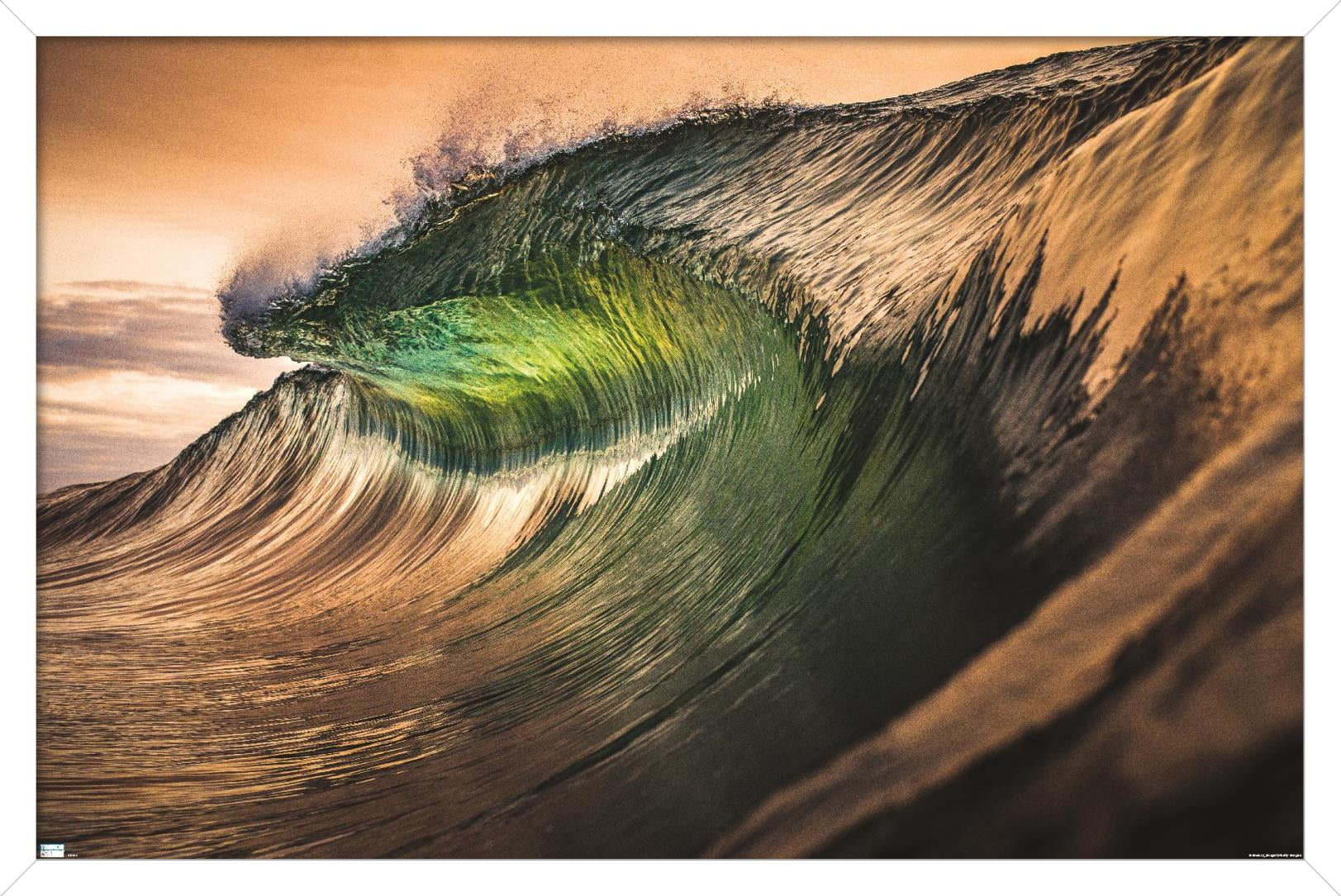 Calming Wave Wall Poster, 22.375" x 34", Framed - Walmart.com