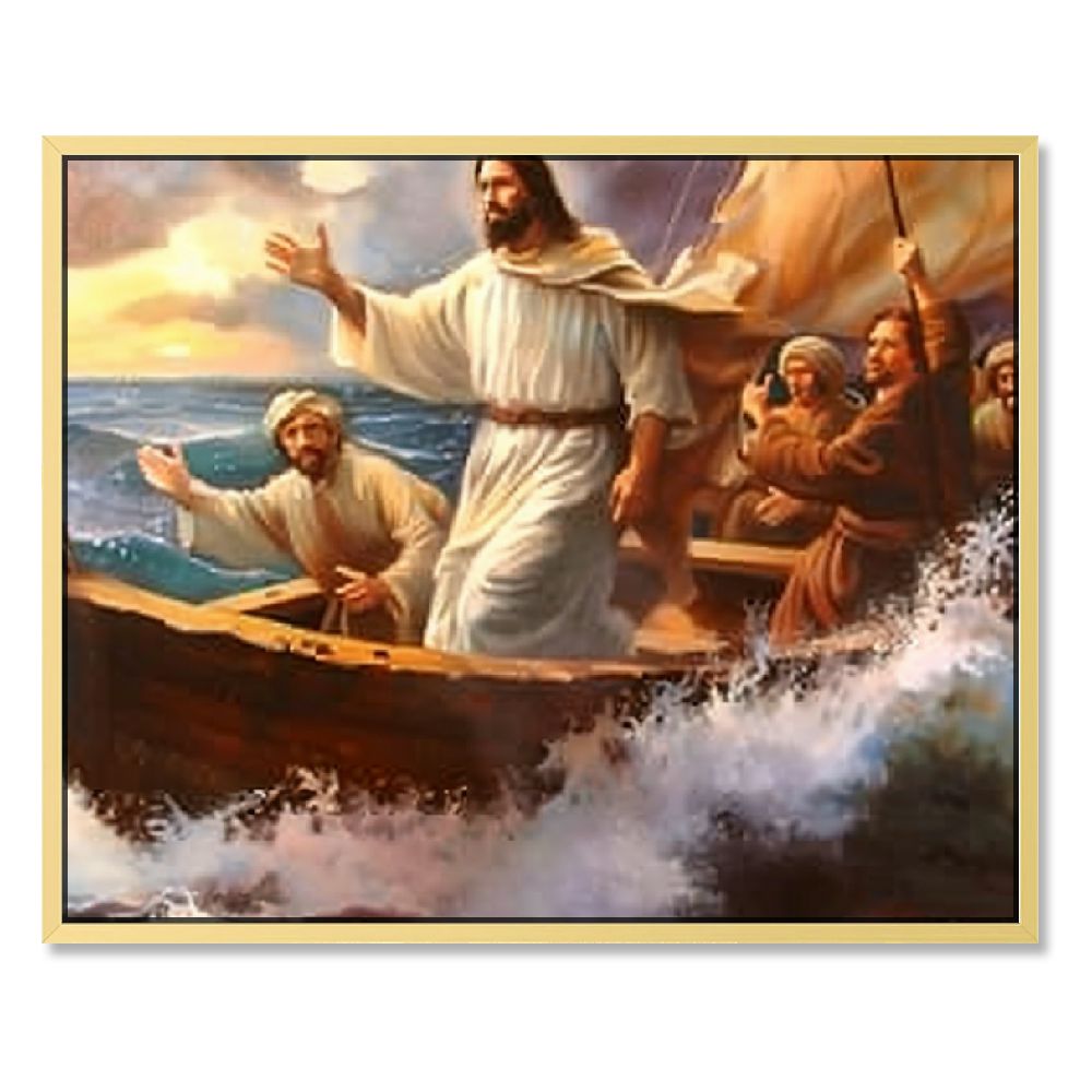 Calming the Sea Religious and Spiritual Art Print - Walmart.com