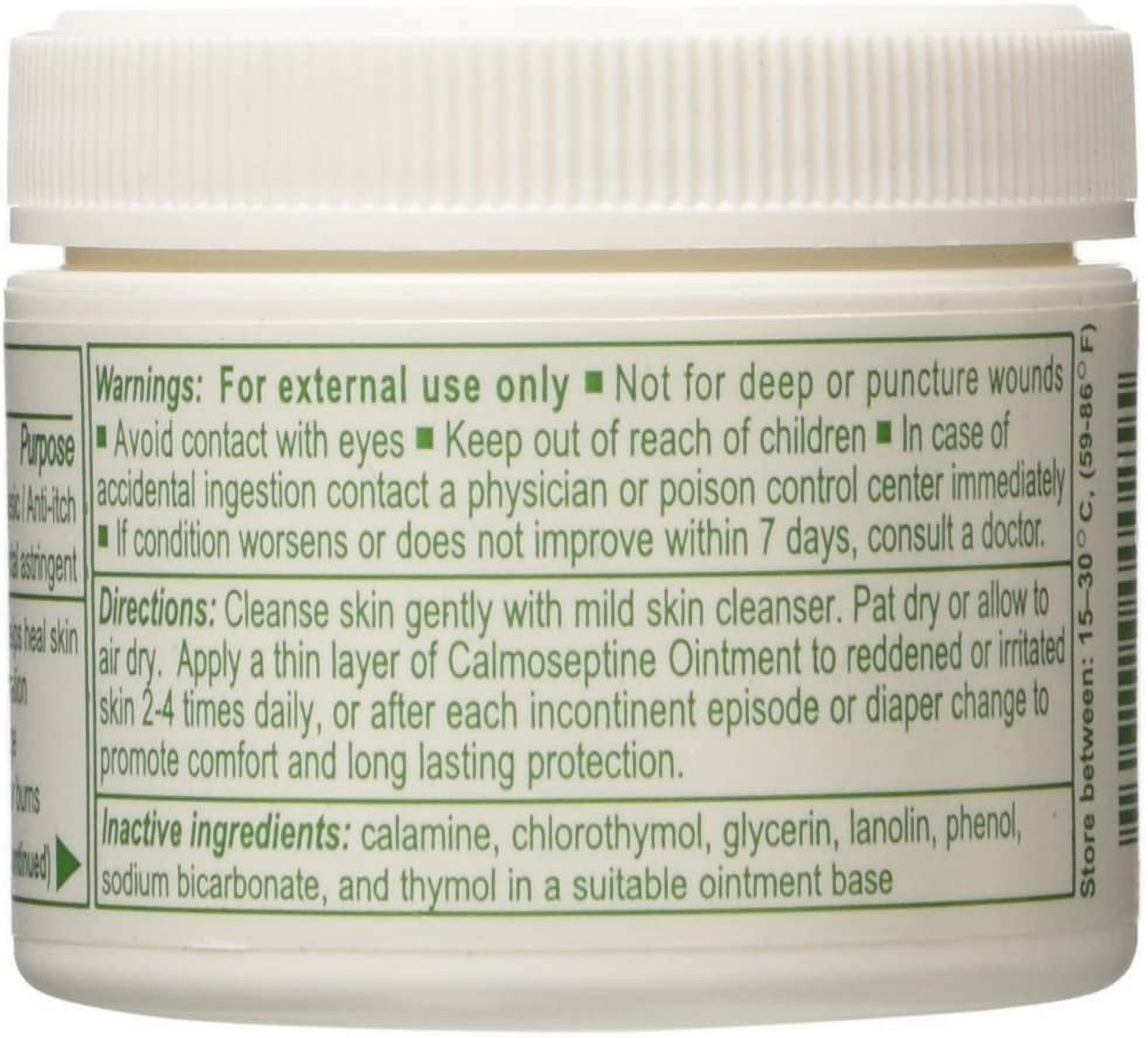 Calmoseptine 1-03 Ointment 2.5 oz. Jar - Medicine Relief for Dry Areas ...