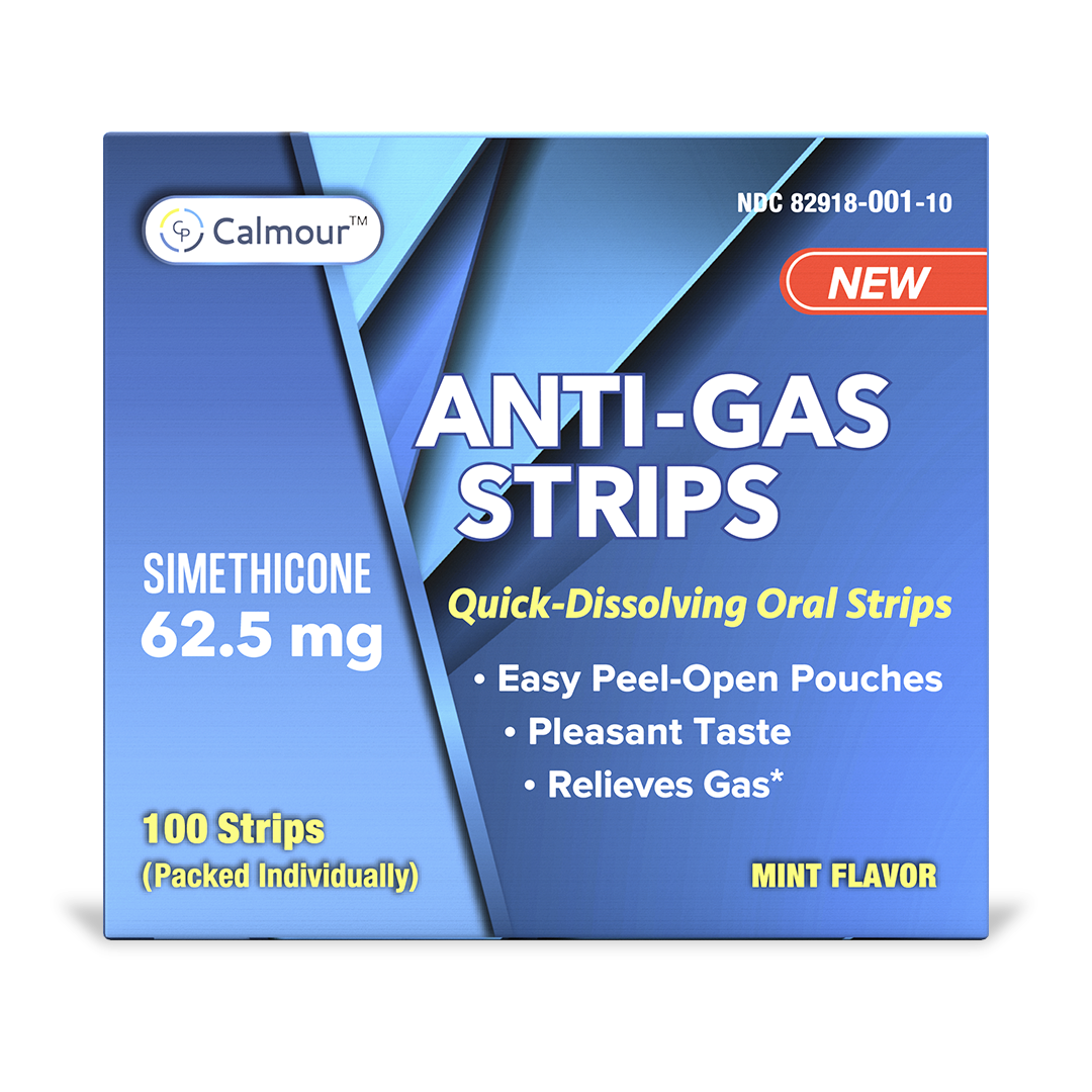 Calmour Anti-Gas Gas Relief Quick Dissolving Strips Pack of 10 ...