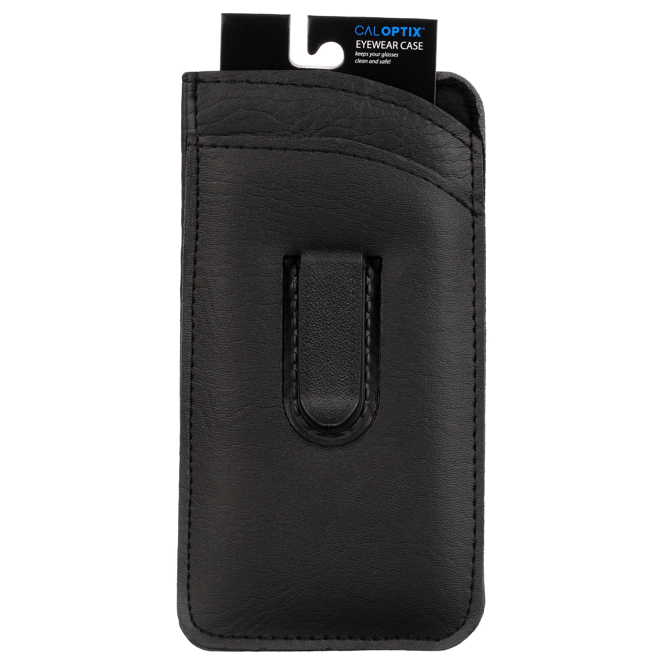 Caloptix Mens 2 Pocket Slip In Eyeglass Case With Clip