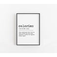 Calories Definition Kitchen Sign Poster Wall Art Calories Sign Food ...