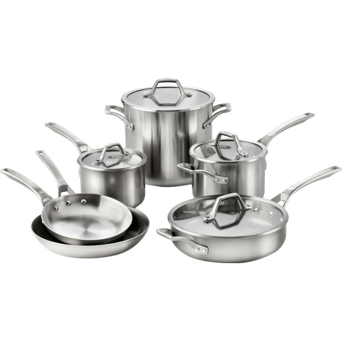 Calphalon 10-Piece AccuCore Stainless Steel Cookware Set - NEW ...