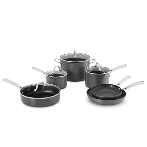 Calphalon 10-Piece Essential Nonstick Pots and Pans Set, Hard-Anodized ...
