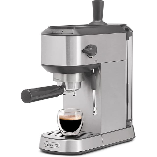 Calphalon Compact Espresso Machine, Home Espresso Machine with Milk ...