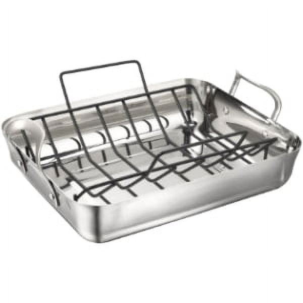 Calphalon Contemporary 16-Inch Stainless Steel Roasting Pan with Rack ...
