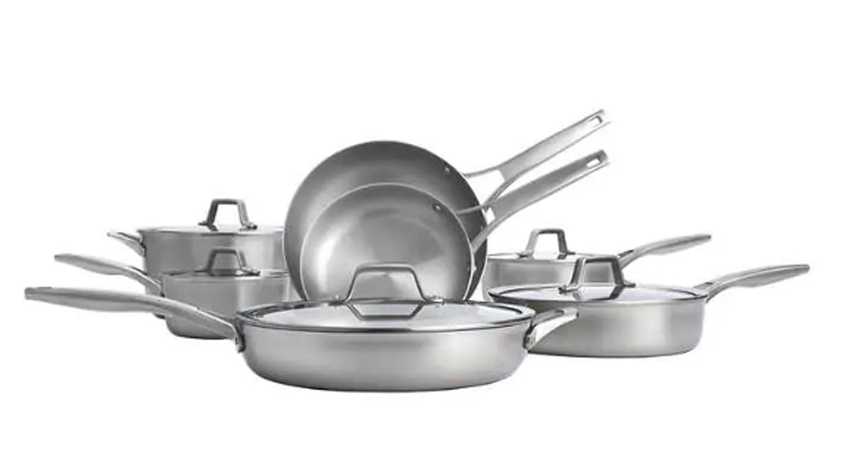 Calphalon Premier 12-Piece Tri-Ply Stainless Steel Cookware Set, Oven ...