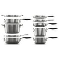 Calphalon Select 10pc Space Saving Stackable Stainless Steel Cookware ...