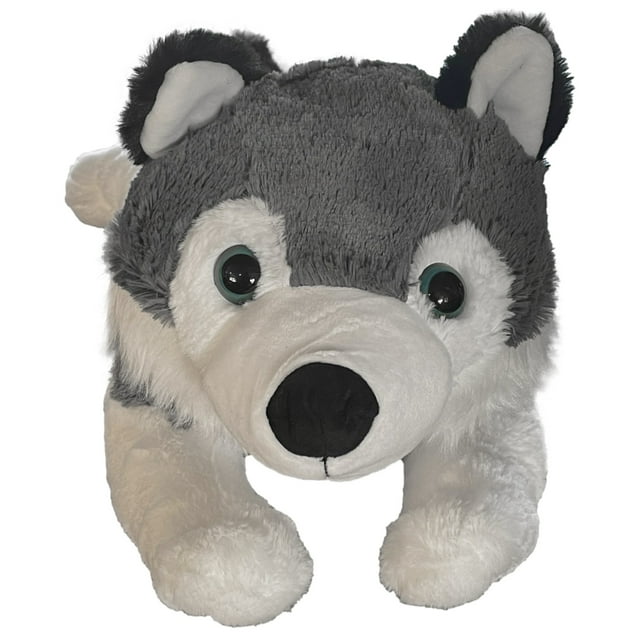 Calplush Alpha Wolf Husky Puppy Dog Stuffed Animal Large 18" Laying ...