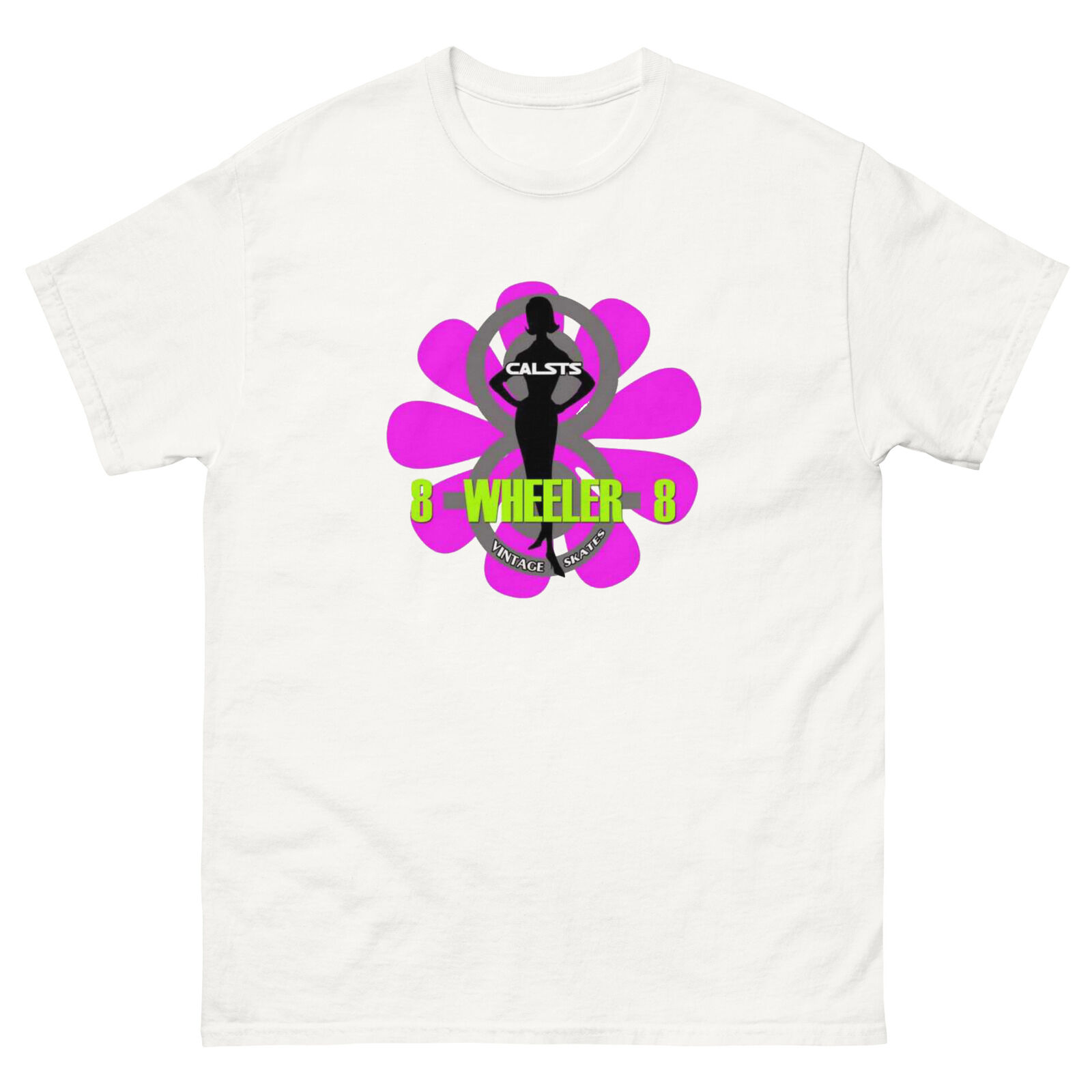 Calsts Skate 8 wheeler vintage skates retro skateboarding t shirt ...