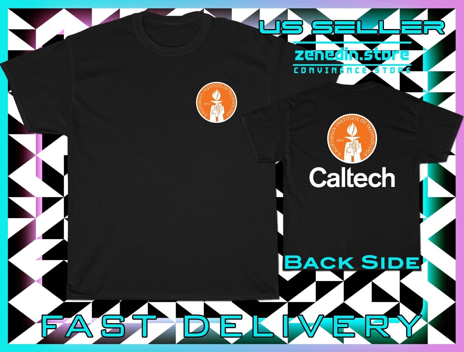 Caltech California Technology Logo Men's T-Shirt American Heavy Cotton ...