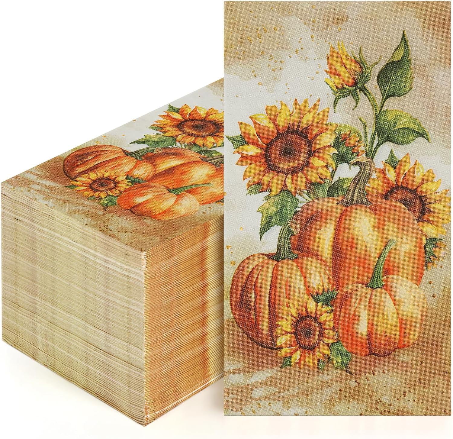 Caltero 100 PCS Thanksgiving Napkins 3-Ply Disposable Fall Paper ...