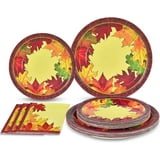 Caltero Fall Paper Plates and Napkins, Fall Dishes, Thanksgiving ...