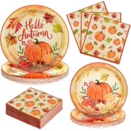Party Central Lush Leaves 2-Ply Hello Fall Harvest Beverage Napkins - 5 ...