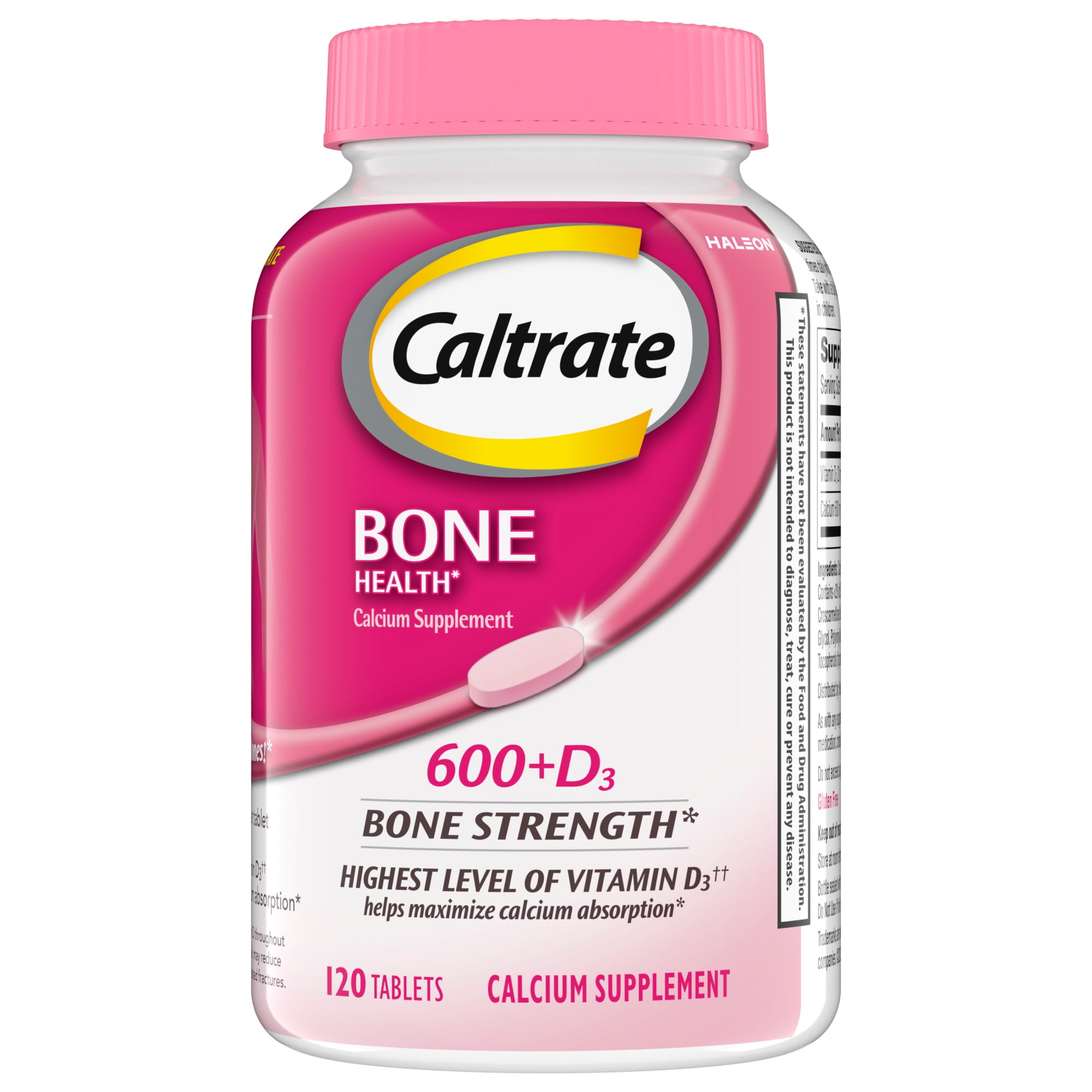 Caltrate 600+D3 Bone Health Calcium and Vitamin D Supplement Tablets ...