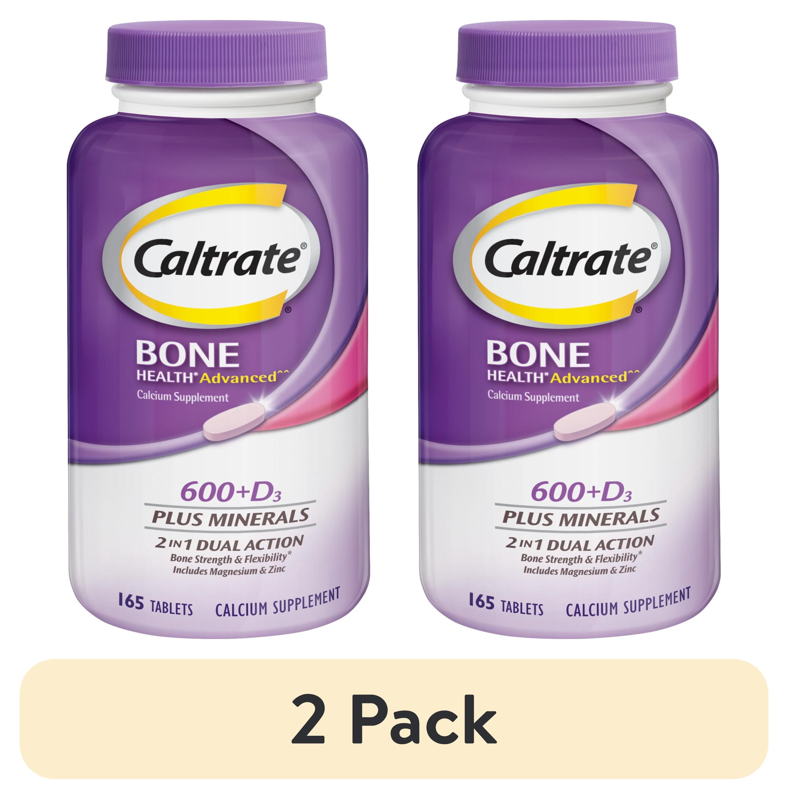 2 Pack Caltrate Bone Health Advanced 600 D3 Plus Minerals Calcium