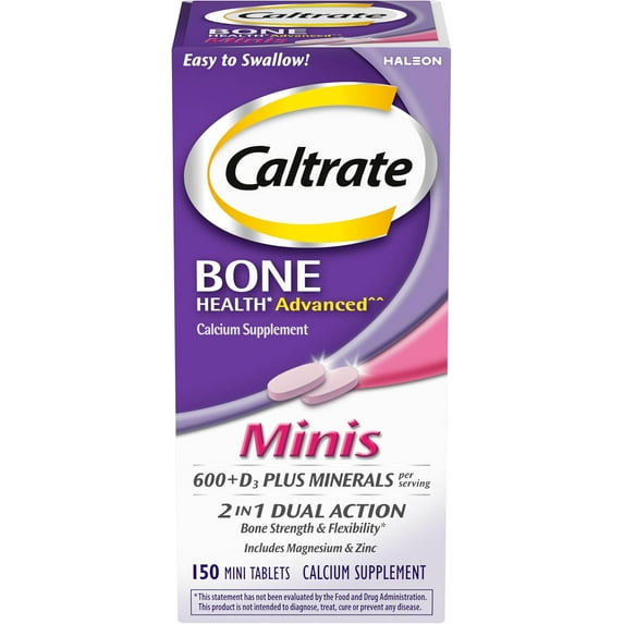 Caltrate Minis Plus Minerals - Bone Health Calcium Vitamin D Supplement ...