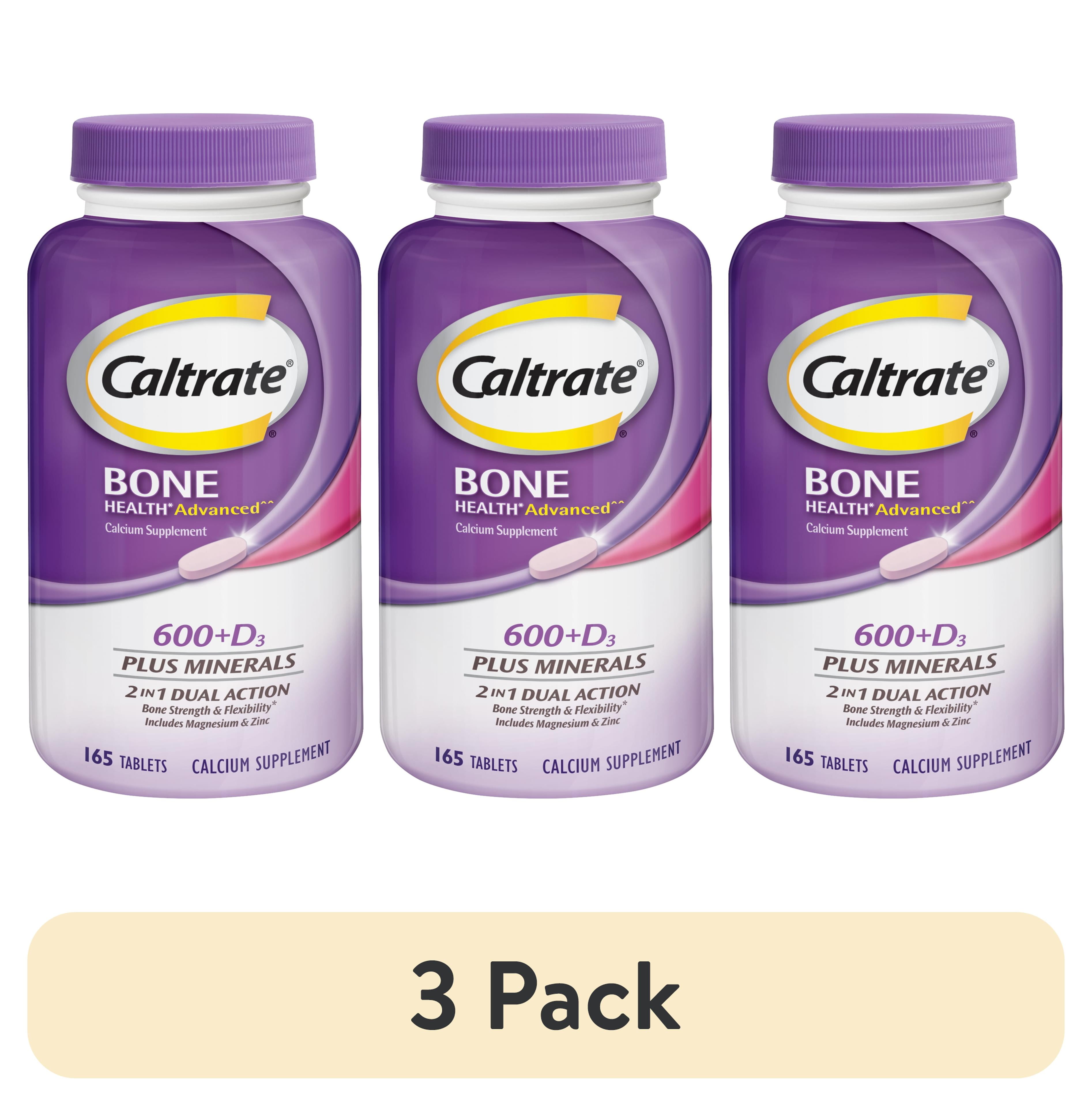 3 Pack Caltrate Bone Health Advanced 600 D3 Plus Minerals Calcium