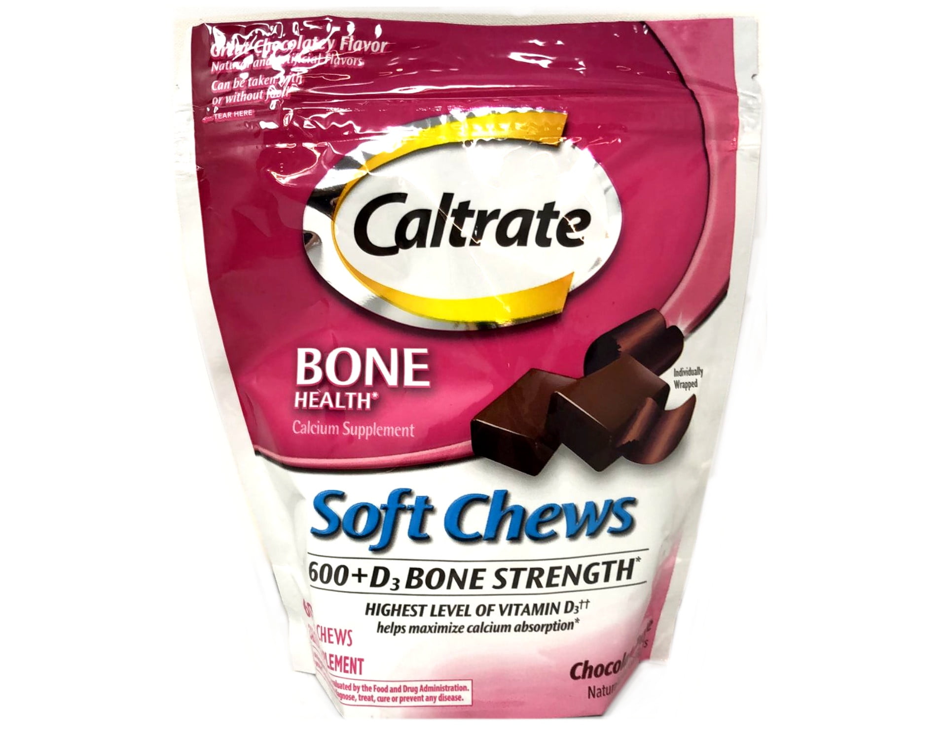 Caltrate Bone Health Calcium Supplement Chocolate Truffle Flavor ...