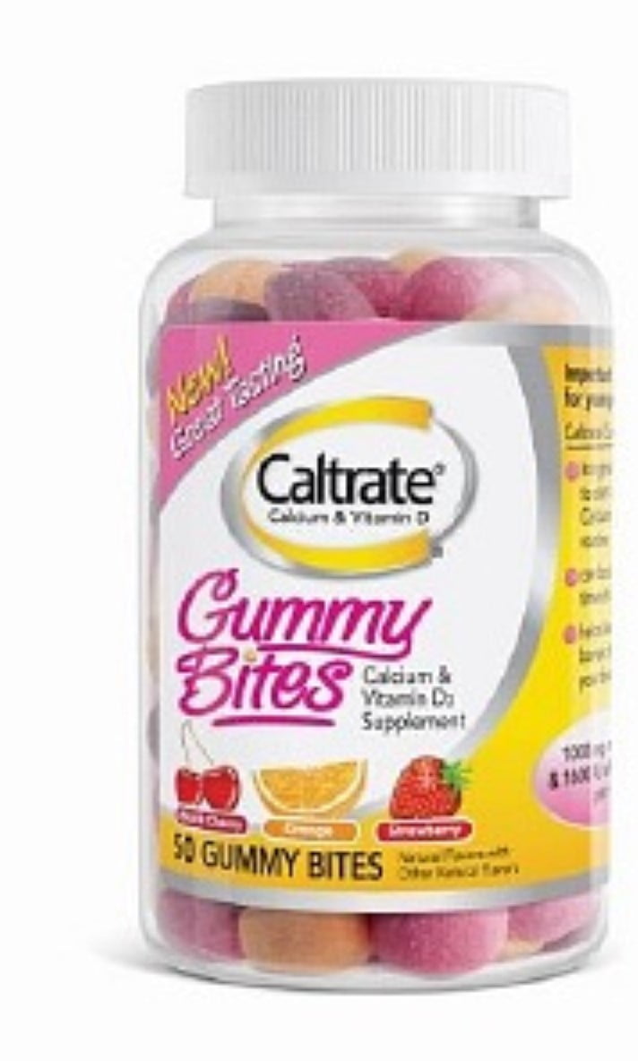 Caltrate Calcium & Vitamin D Gummy Bites 50 ea (Pack of 6) - Walmart.com