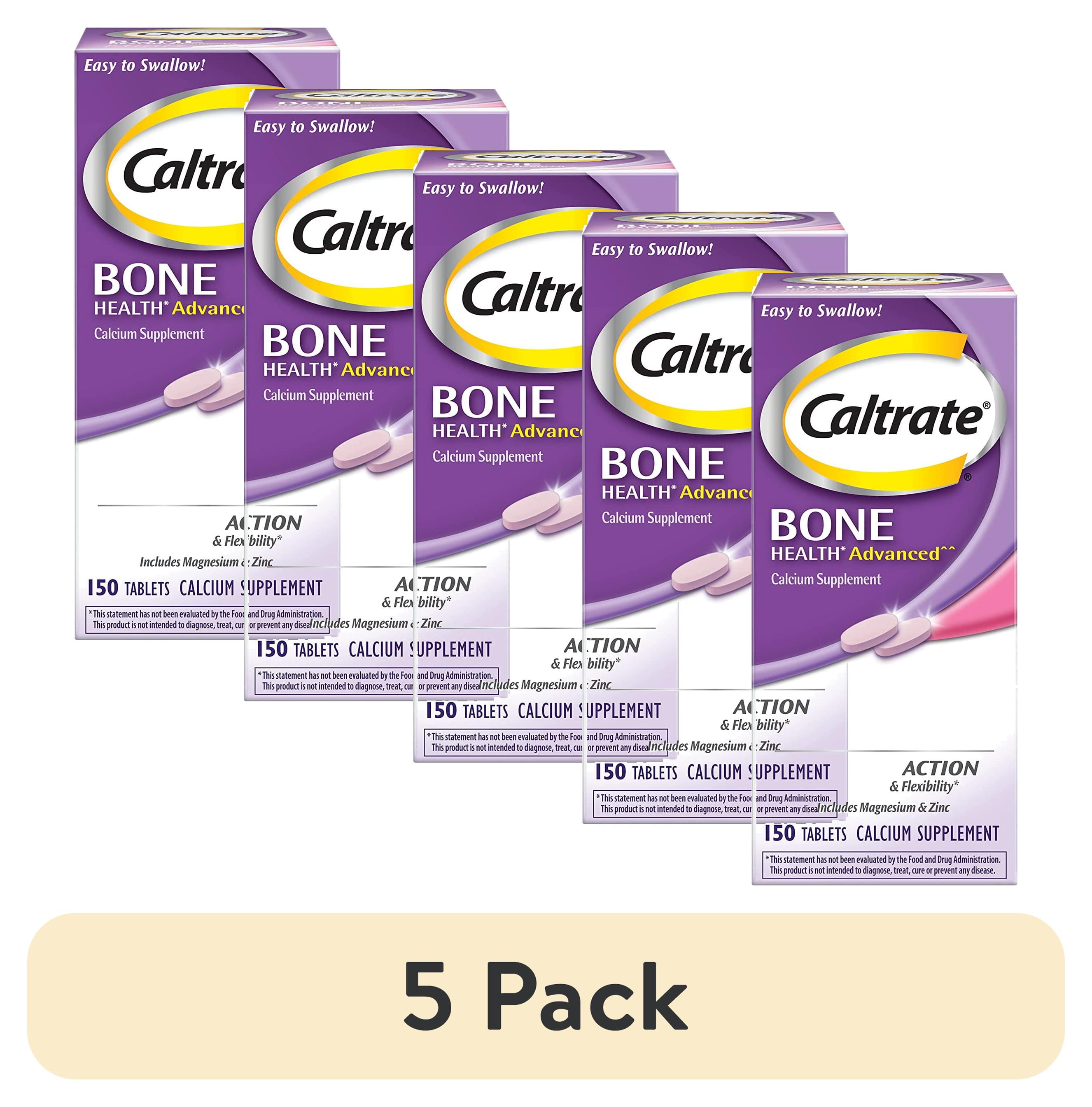 (5 pack) Caltrate Calcium & Vitamin D3 Supplement Plus Minerals Mini ...