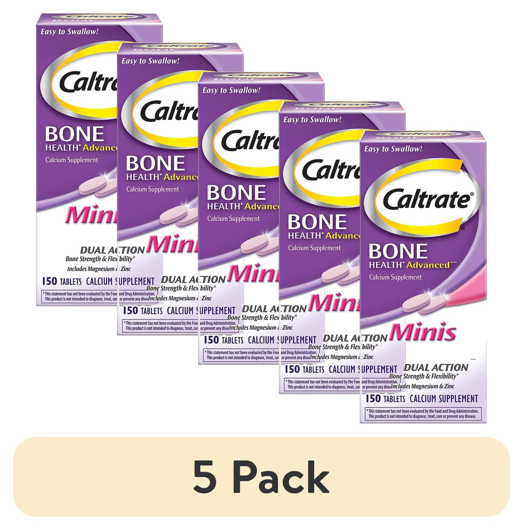 (5 pack) Caltrate Minis 600 + D3 Plus Minerals Supplement - 150 ct ...
