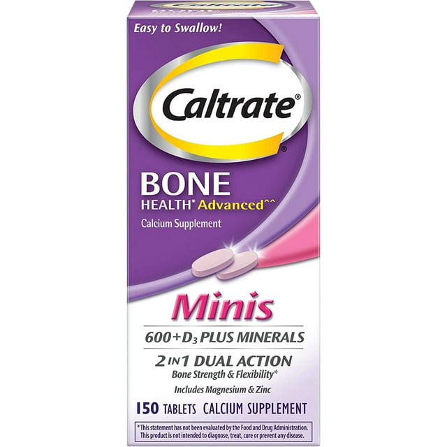Caltrate Minis 600 Plus D3 Plus Minerals Calcium and Vitamin D ...