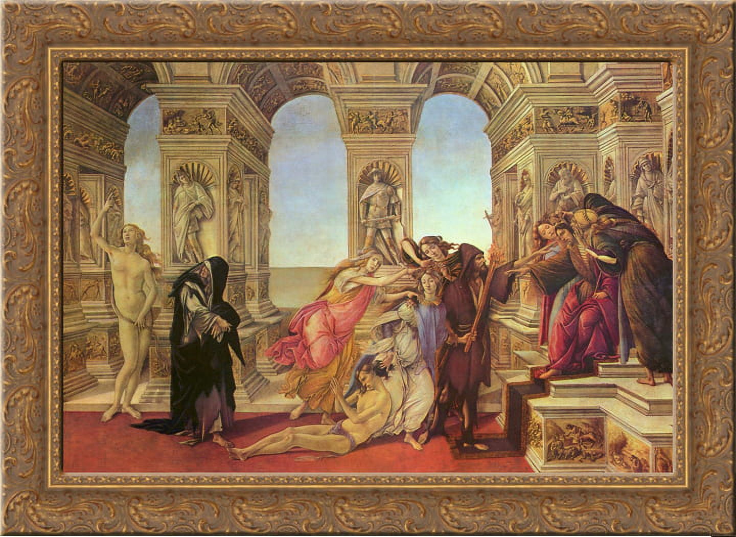 Calumny of Apelles 24x20 Gold Ornate Wood Framed Canvas Art by ...