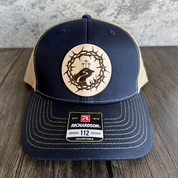 Calvary Crown Leather Patch Hat - Richardson 112, Christian Hat ...