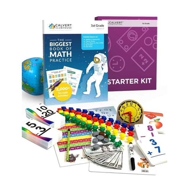 Calvert 1st Grade Starter Kit and Clubhouse Biggest Book of Math ...