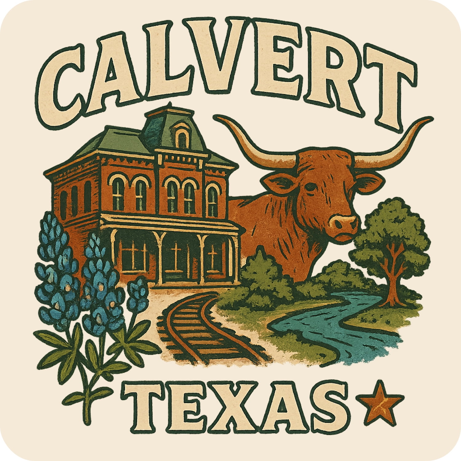 Calvert Texas Keepsakes Souvenir Vinyl Sticker – Destination Travel ...