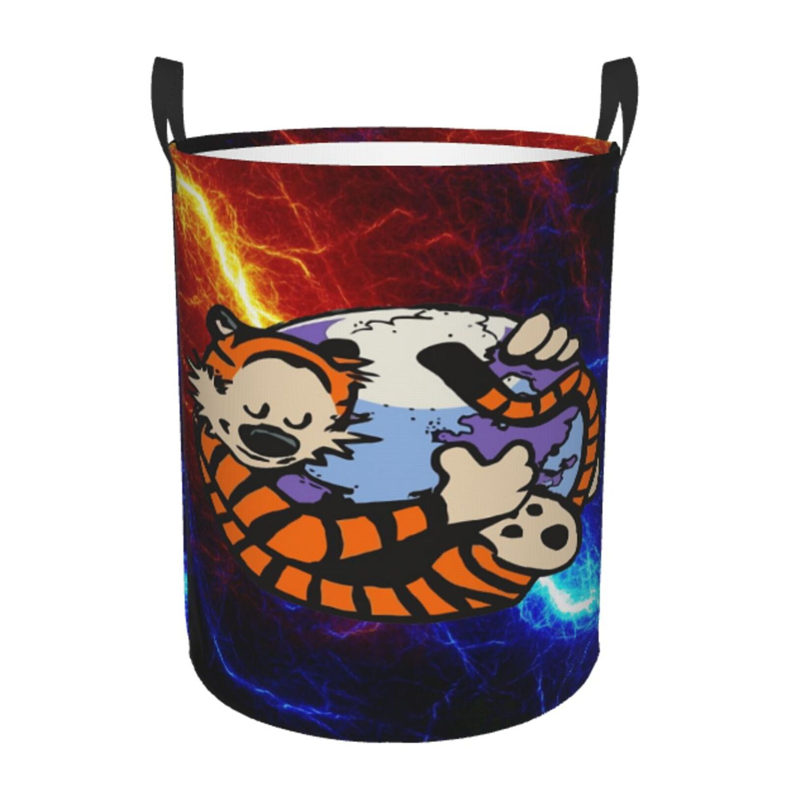 Calvin And Hobbe 3d Graphic Flame Laundry Basket Fire Flame Clothes ...