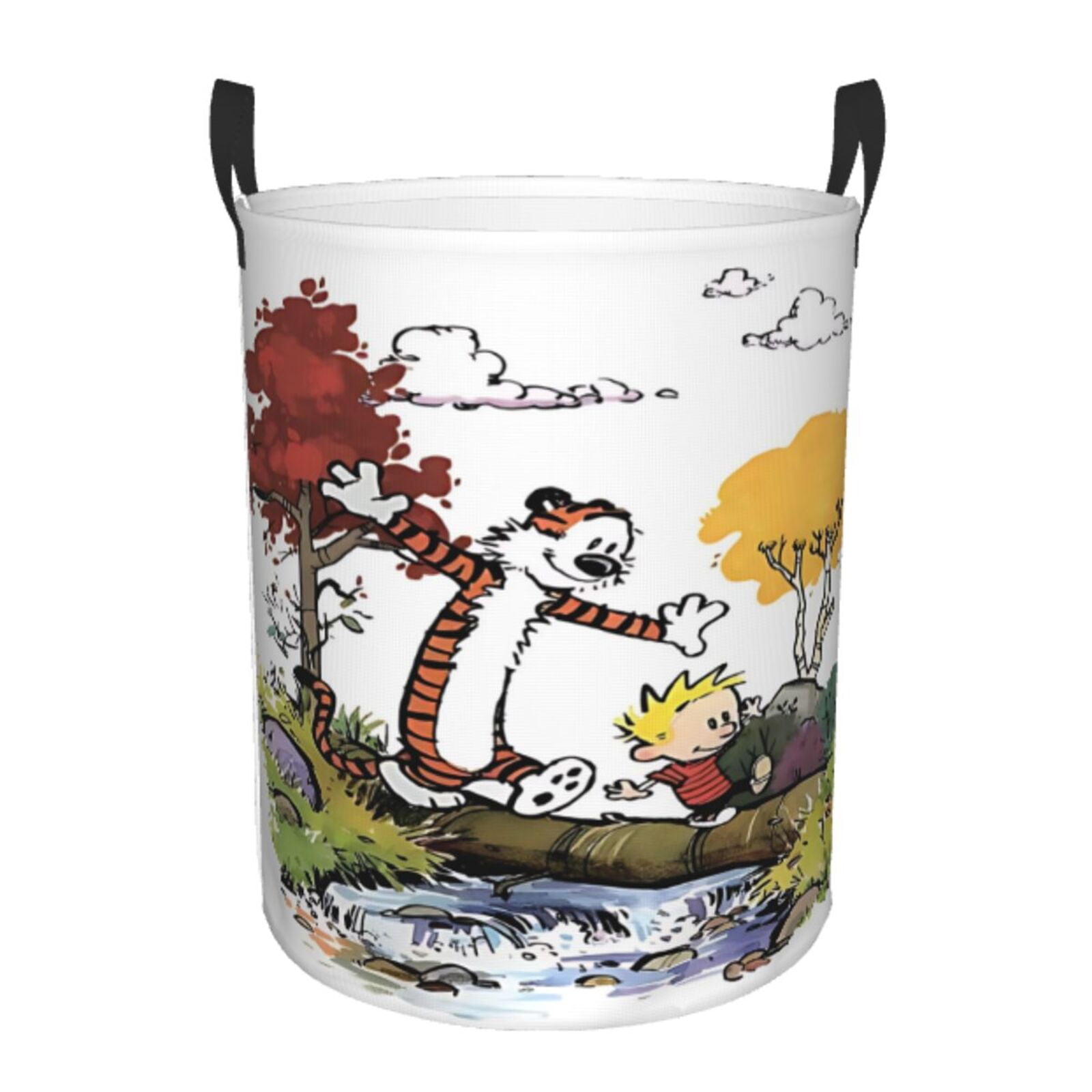 Calvin And Hobbe 3d Graphic Flame Laundry Basket Fire Flame Clothes ...