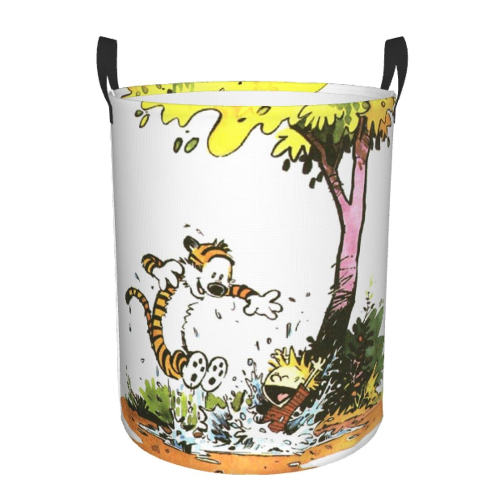 Calvin And Hobbe 3d Graphic Flame Laundry Basket Fire Flame Clothes ...