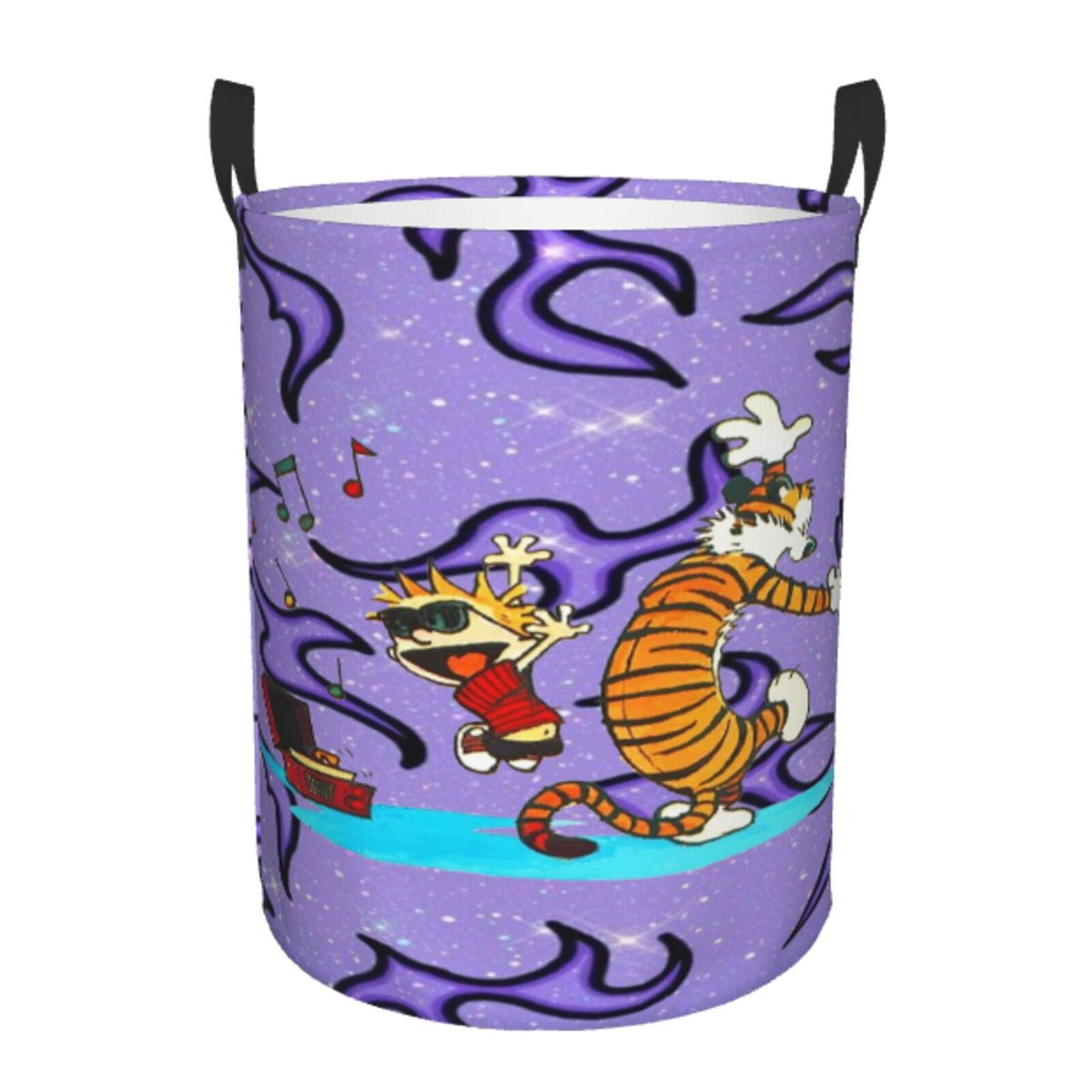 Calvin And Hobbe 3d Graphic Flame Laundry Basket Fire Flame Clothes ...