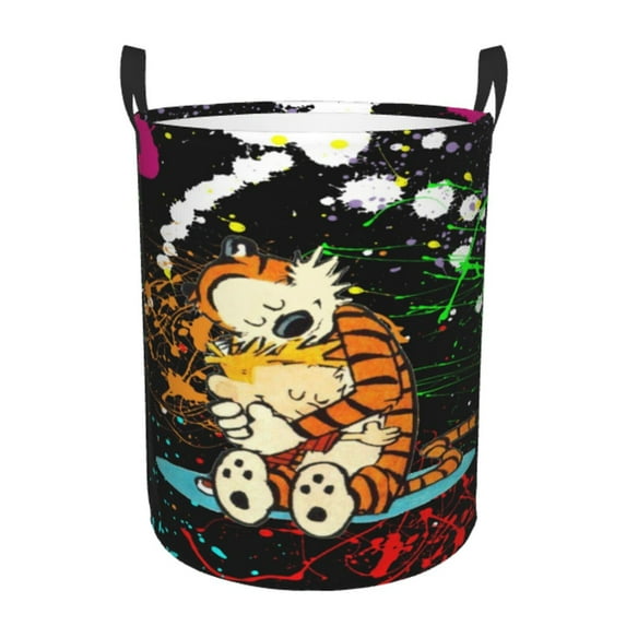 Calvin And Hobbe 3d Graphic Flame Laundry Basket Fire Flame Clothes ...